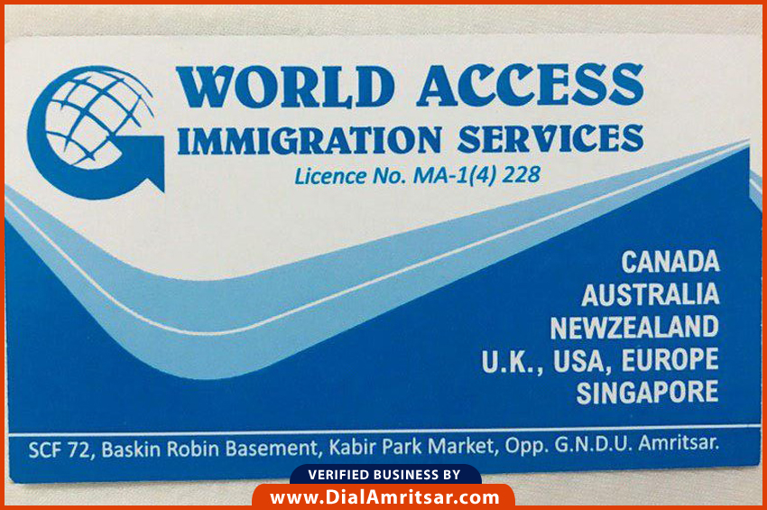 World Access Immigration Services – Dial Amritsar – Local Shops, Hotels ...